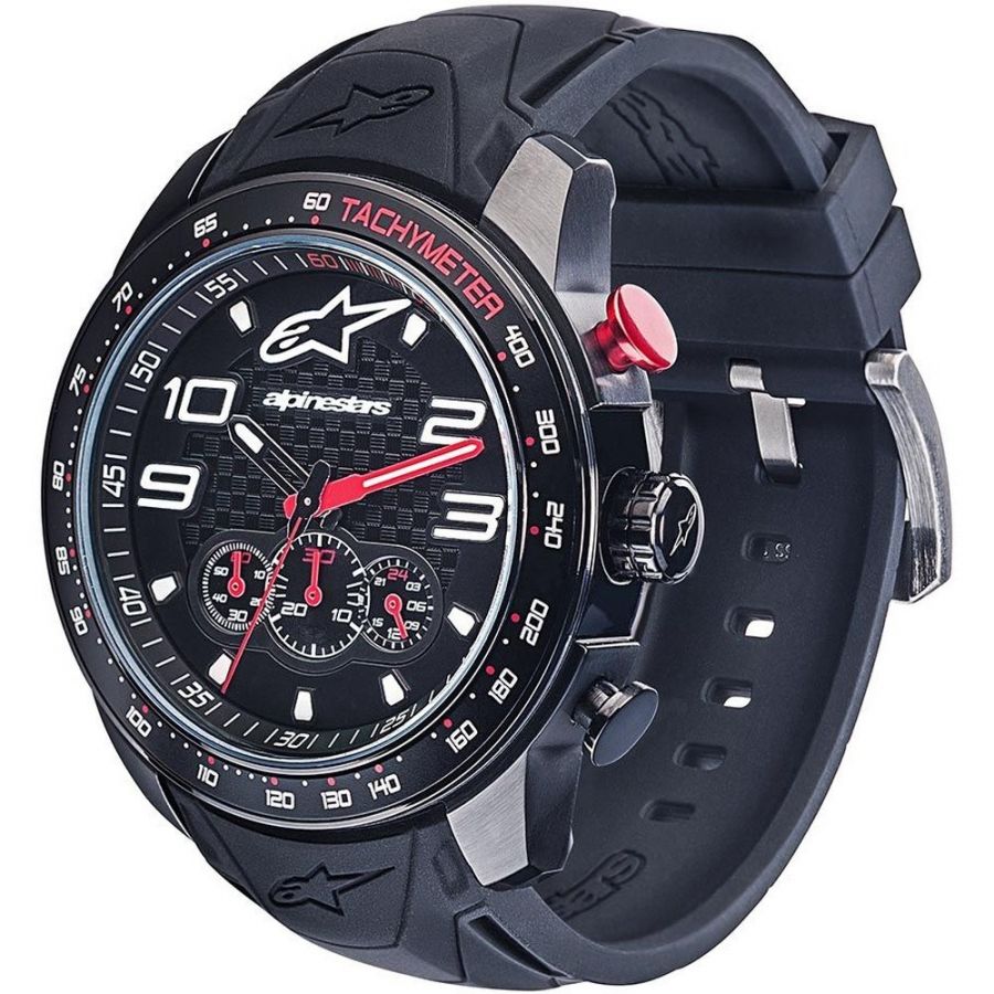 Montre ALPINESTARS TECH WATCH CHRONO BLACK SILICON STRAP - Moto Expert